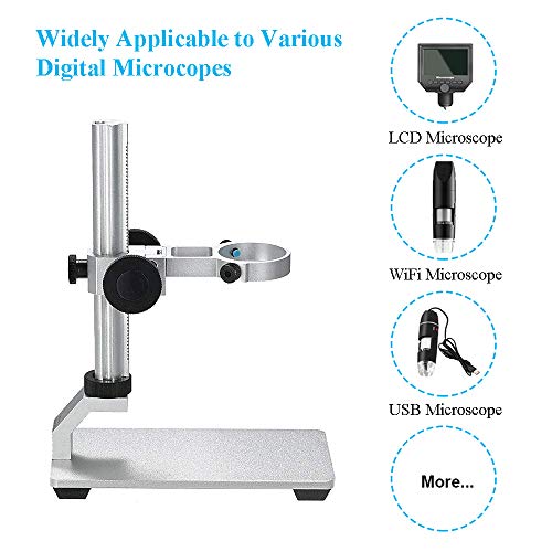 Aluminum Alloy Microscope Stand Holder for USB Digital Microscope, Cainda Stable Metal Stand Bracket with Portable Carrying Case, Support Adjusted Up and Down Easy to Focus