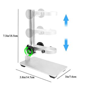 Aluminum Alloy Microscope Stand Holder for USB Digital Microscope, Cainda Stable Metal Stand Bracket with Portable Carrying Case, Support Adjusted Up and Down Easy to Focus