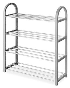 whitmor 4-tier compact closet shelves, gray