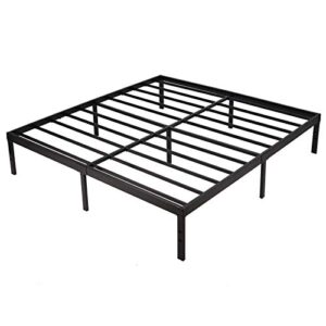 HOMUS King Size Bed Frame-16 Inch Tall Sturdy Platform Bed Base-Extra Heavy Duty Strong Steel Solid Metal Foundation- Easy Assemble/Noise Free/Non-Slip/Squeaky Free/No Box Spring Needed/King.