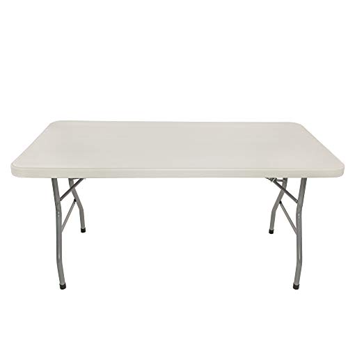 OEF Furnishings 5 Foot Heavy Duty Folding Table, 30" x 60", Light Grey