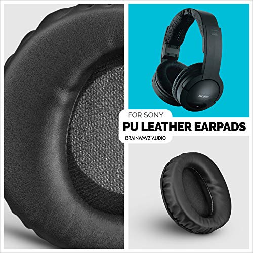 Upgraded Earpads for Sony MDR-RF985R RF985R 960R RF925R RF860F, Real Memory Foam & Faux Leather, Better Sound Isolation & Comfort Than Stock Ear Pads by Brainwavz, Black