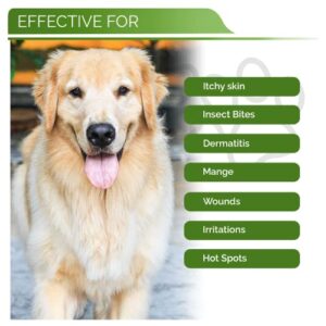 Hypoallergenic Dog Coat Conditioner- Detangles & Softens Fur, Calms Itching & Dryness, Organic Aloe Vera & Manuka Honey Soothes The Skin, Reduces Dandruff, Shedding, Scratching and More.