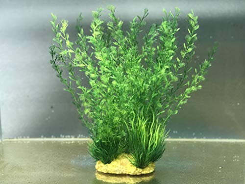 BEGONDIS 2Pcs Aquarium Decorations Fish Tank Artificial Water Plants Made of Soft Plastic, Safe for All Fish & Pets