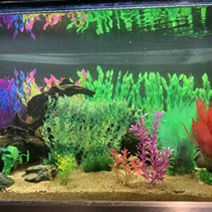 BEGONDIS 2Pcs Aquarium Decorations Fish Tank Artificial Water Plants Made of Soft Plastic, Safe for All Fish & Pets