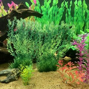 BEGONDIS 2Pcs Aquarium Decorations Fish Tank Artificial Water Plants Made of Soft Plastic, Safe for All Fish & Pets