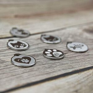 Stainless Steel Cat ID Tags - Engraved Personalized Cat Tags Includes up to 4 Lines of Text with Kitty Shape