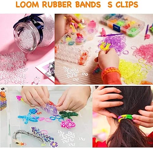 400Pieces Clear S Clips Rubber Band Loom Band S Clips Plastic Connectors Supplement kit for Loom Bracelets and DIY Bracelet Making (400-Clear)