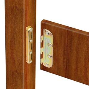 xianews surface mounted bed rail brackets-bed frame hardware for wood bed frame headboards footboards - set of 4 (screws included)