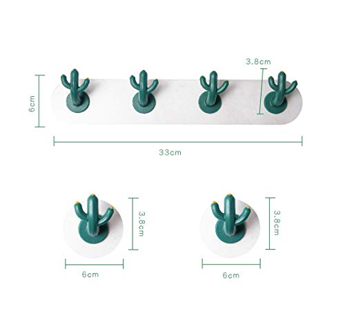 Cactus Wall Hooks, Coat Rack Wall Mounted Hanger Hat Hooks Robe Hook Entryway Wall Hangers Hooks Modern Decor Wall Decoration for Coats, Hoodies, Hats, Scarves, Purses, Bath Towels, Clothing