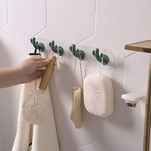 Cactus Wall Hooks, Coat Rack Wall Mounted Hanger Hat Hooks Robe Hook Entryway Wall Hangers Hooks Modern Decor Wall Decoration for Coats, Hoodies, Hats, Scarves, Purses, Bath Towels, Clothing