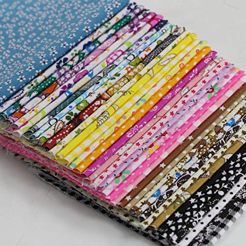 aufodara 35pcs Quilting Fabric Cotton Craft Fabric Bundle Squares Patchwork 10"x10" (25cm x 25cm) DIY Handmade Sewing Scrapbooking Quilting