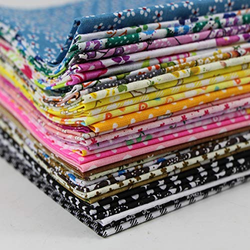 aufodara 35pcs Quilting Fabric Cotton Craft Fabric Bundle Squares Patchwork 10"x10" (25cm x 25cm) DIY Handmade Sewing Scrapbooking Quilting