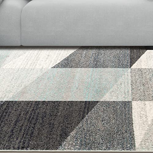 SUPERIOR Saina Indoor Area Rug, Light Blue-Grey, 7' 8" x 10'