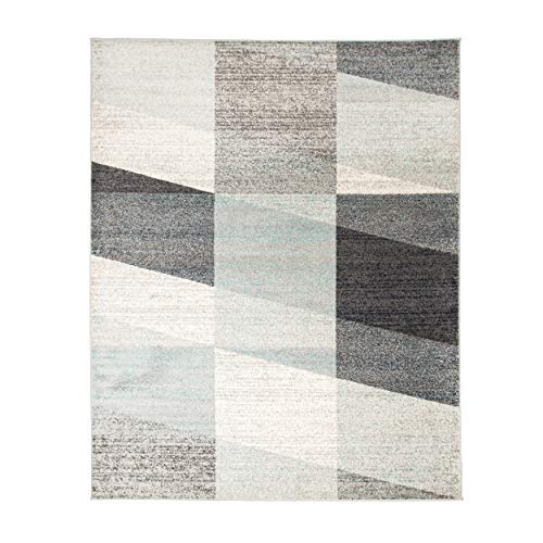 SUPERIOR Saina Indoor Area Rug, Light Blue-Grey, 7' 8" x 10'