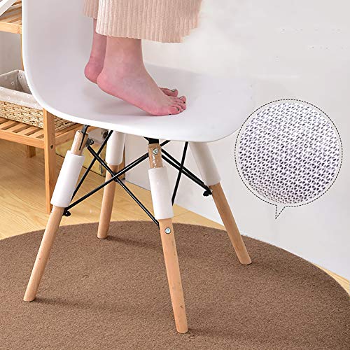 ZMIN Round Shag Computer Chair Floor Mat, Low Pile Solid Color Not-Slip Area Rug Bedroom Living Room Coffee Table Carpet-Light Tan Diameter70cm(28inch)