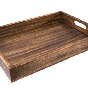 GoCraft Handmade Classic Wooden Tray Large Size | Serveware Kitchen Accessories Tray - 16.5"