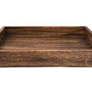 GoCraft Handmade Classic Wooden Tray Large Size | Serveware Kitchen Accessories Tray - 16.5"