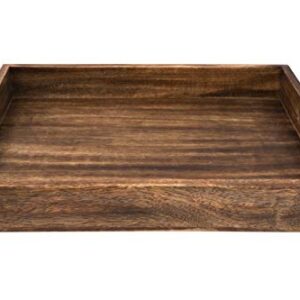 GoCraft Handmade Classic Wooden Tray Large Size | Serveware Kitchen Accessories Tray - 16.5"