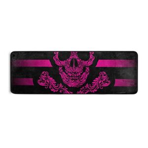 doormat area rug mat runner carpet red skull for bedroom front door kitchen indoors home decoration 72*24inch