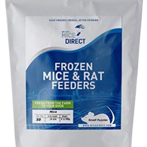 MiceDirect Frozen Small Fuzzie Feeder Mice Food for Juvenile Hognose, Corn & Milk Snakes (50 Count)