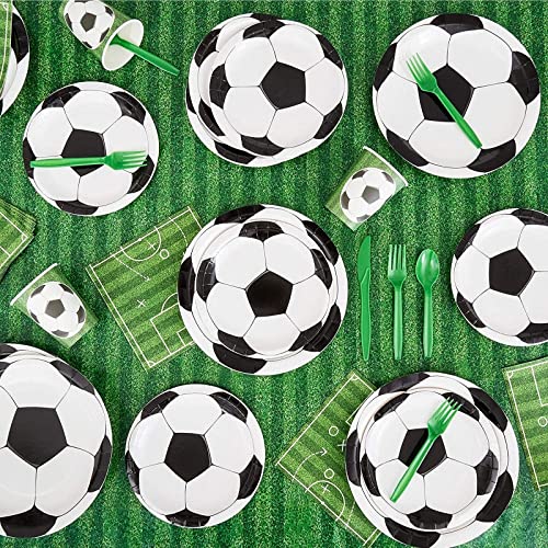 80-Pack Soccer Paper Plates for Sports Themed Birthday Party Supplies (7 in)