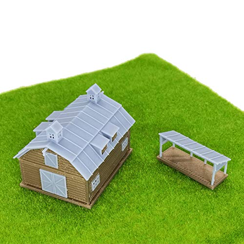 Outland Models Railroad Scenery Country Farm Barn w Accessories Z Scale 1:220