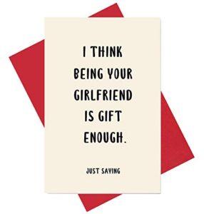 funny birthday card for boyfriend, cocky anniversary card for boyfriend him, joke card for bf