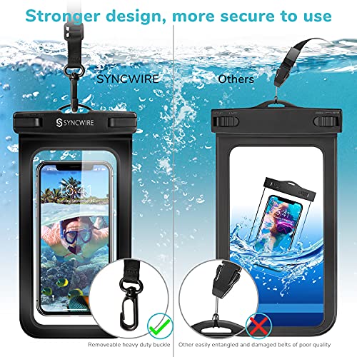 𝐒𝐲𝐧𝐜𝐰𝐢𝐫𝐞 Waterproof Phone Pouch [2-Pack] - Universal IPX8 Waterproof Phone Case Dry Bag with Lanyard for iPhone 14/13/12/11 Pro XS MAX XR X 8 7 6 Samsung S22 S20 and More Up to 7 Inches