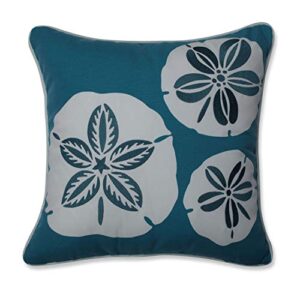 pillow perfect outdoor/indoor sassy sand dollars throw pillow, 16.5" x 16.5", green