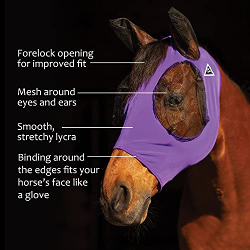 Professional's Choice Comfort-Fit Pony Fly Mask - Purple - Maximum Protection and Comfort for Your Horse