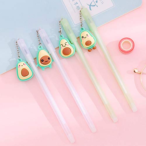 4pcs Gel Pens Set Avocado Pendant Gel Ink Pen Fine Point Pens Ballpoint Pen for Office School Stationery Wring Gift