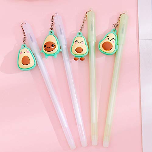 4pcs Gel Pens Set Avocado Pendant Gel Ink Pen Fine Point Pens Ballpoint Pen for Office School Stationery Wring Gift