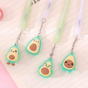 4pcs Gel Pens Set Avocado Pendant Gel Ink Pen Fine Point Pens Ballpoint Pen for Office School Stationery Wring Gift