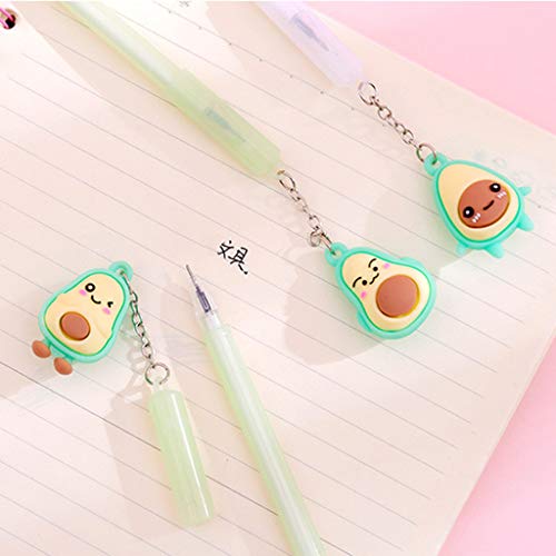 4pcs Gel Pens Set Avocado Pendant Gel Ink Pen Fine Point Pens Ballpoint Pen for Office School Stationery Wring Gift