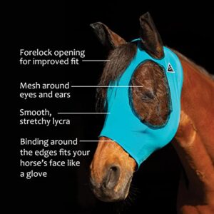 Professional's Choice Comfort-Fit Pony Fly Mask - Pacific Blue Pattern - Maximum Protection and Comfort for Your Horse