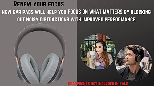 Premium Replacement NC700 Ear Pads / NC700 UC Pads Cushions Compatible with Bose NC700 Headphones/Bose Noise Cancelling 700 Headphones/Bose NC700 UC Headphones (Grey). Great Comfort/Durability