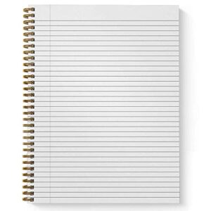 Softcover Dare 8.5" x 11" Motivational Spiral Notebook/Journal, 120 College Ruled Pages, Durable Gloss Laminated Cover, Gold Wire-o Spiral. Made in the USA