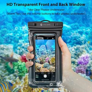 Syncwire Waterproof Phone Pouch, 2 Pack IPX8 Universal Waterproof Case Underwater Dry Bag Compatible with iPhone 13 12 Pro Max SE2 11 Pro XR X 8 7 6s Plus Galaxy S21 S10 Note 10 Google Pixel Up to 7"