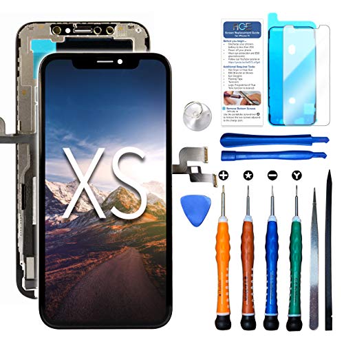 Ace Tech Cellular Compatible with iPhone Xs LCD Screen Replacement 5.8 inch (Model A1920, A2097, A2098,A2099, A2100) Display Digitizer Assembly Touch Screen