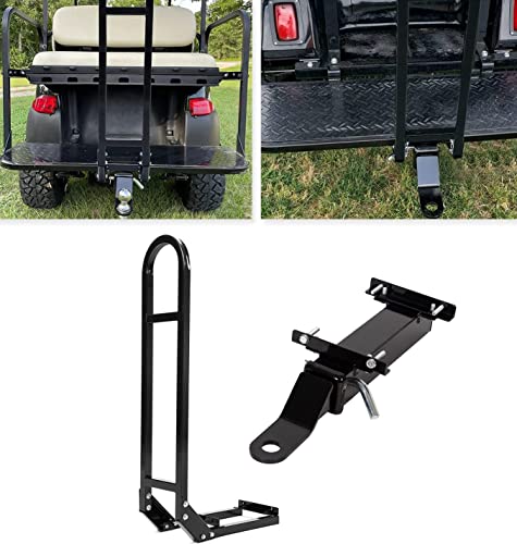 JMTAAT Golf Cart Universal Rear Seat Safety Grab Bar with Trailer Hitch for Club Car EZGO Yamaha Safety handrails and Trailer Hook