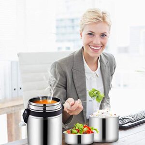 Thermos for Hot Food,88oz Wide Mouth Soup Thermos,Large Food Thermos,Multiple Tier Food Flask with Handle,Thermal Soup Container,Stainless Steel Food Jar,Travel Insulated Lunch Box,Lunch Container