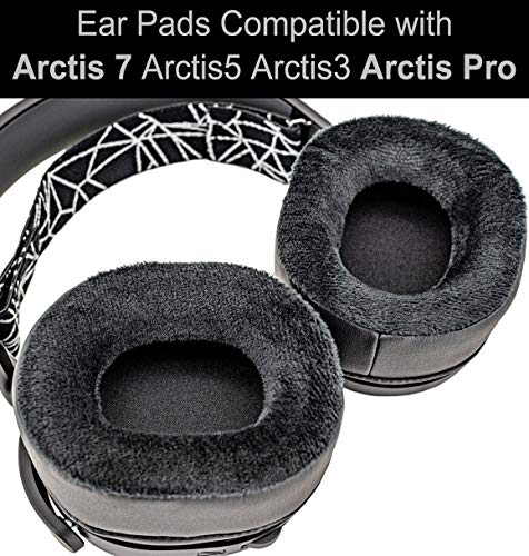 Arctis 7 Ear Cushion Replacement Ear Pads Compatible with ATH-M50x M50 M40, Arctis 7 Arctis Pro, ATH-WS1100iS, HD280 Pro, MDR-7506 V6 Headphone (Hybrid Velour)