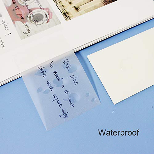 Multibey Transparent Sticky Notes Pad, 3x3" Waterproof Self-Adhesive Clear Memo Message Reminder, 10 Packs 500 Sheets (3 x 3 Inches)