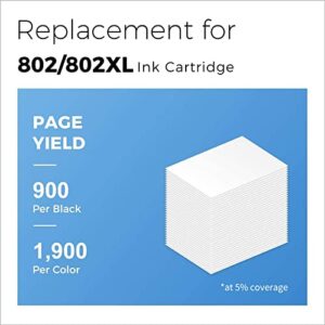 MYCARTRIDGE Remanufactured Ink Cartridges Replacement for Epson 802 802XL use with Workforce Pro EC-4040 EC-4020 WF-4740 WF-4720 EC-4030 WF-4730 WF-4734 (Black Cyan Magenta Yellow,4-Pack)