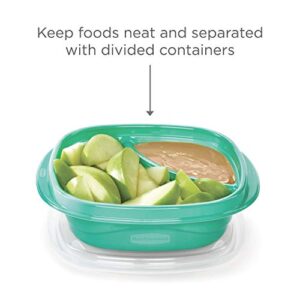 Rubbermaid 50-Piece Food Storage Containers with Lids for Lunch, Meal Prep, and Leftovers, Dishwasher Safe, Teal Splash