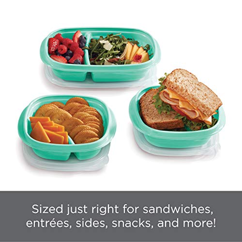 Rubbermaid 50-Piece Food Storage Containers with Lids for Lunch, Meal Prep, and Leftovers, Dishwasher Safe, Teal Splash