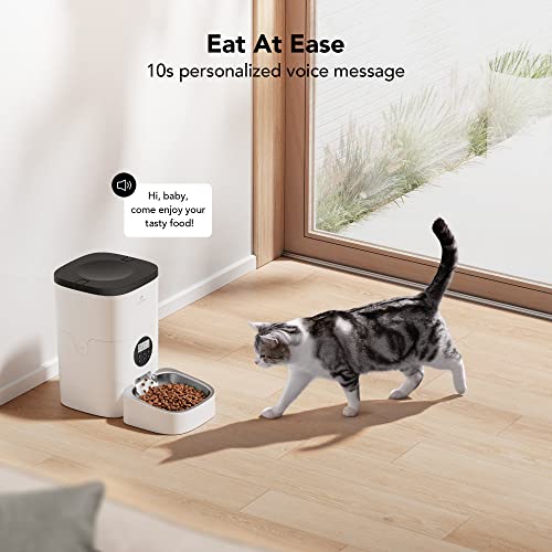 PETLIBRO Automatic Cat Feeders, Automatic Cat Food Dispenser with Customize Feeding Schedule, Timed Cat Feeder with Interactive Voice Recorder, Automatic Pet Feeder for Cat Dog 1-4 Meals Dry Food 4L