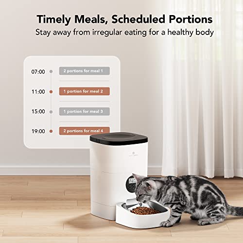 PETLIBRO Automatic Cat Feeders, Automatic Cat Food Dispenser with Customize Feeding Schedule, Timed Cat Feeder with Interactive Voice Recorder, Automatic Pet Feeder for Cat Dog 1-4 Meals Dry Food 4L