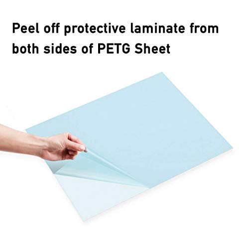 10 Pack of 8x10” PET Sheet/Plexiglass Panels 0.04” Thick; Use for Crafting Projects, Picture Frames, Cricut Cutting and More; Protective Film to Ensure Scratch and Damage Free Sheets